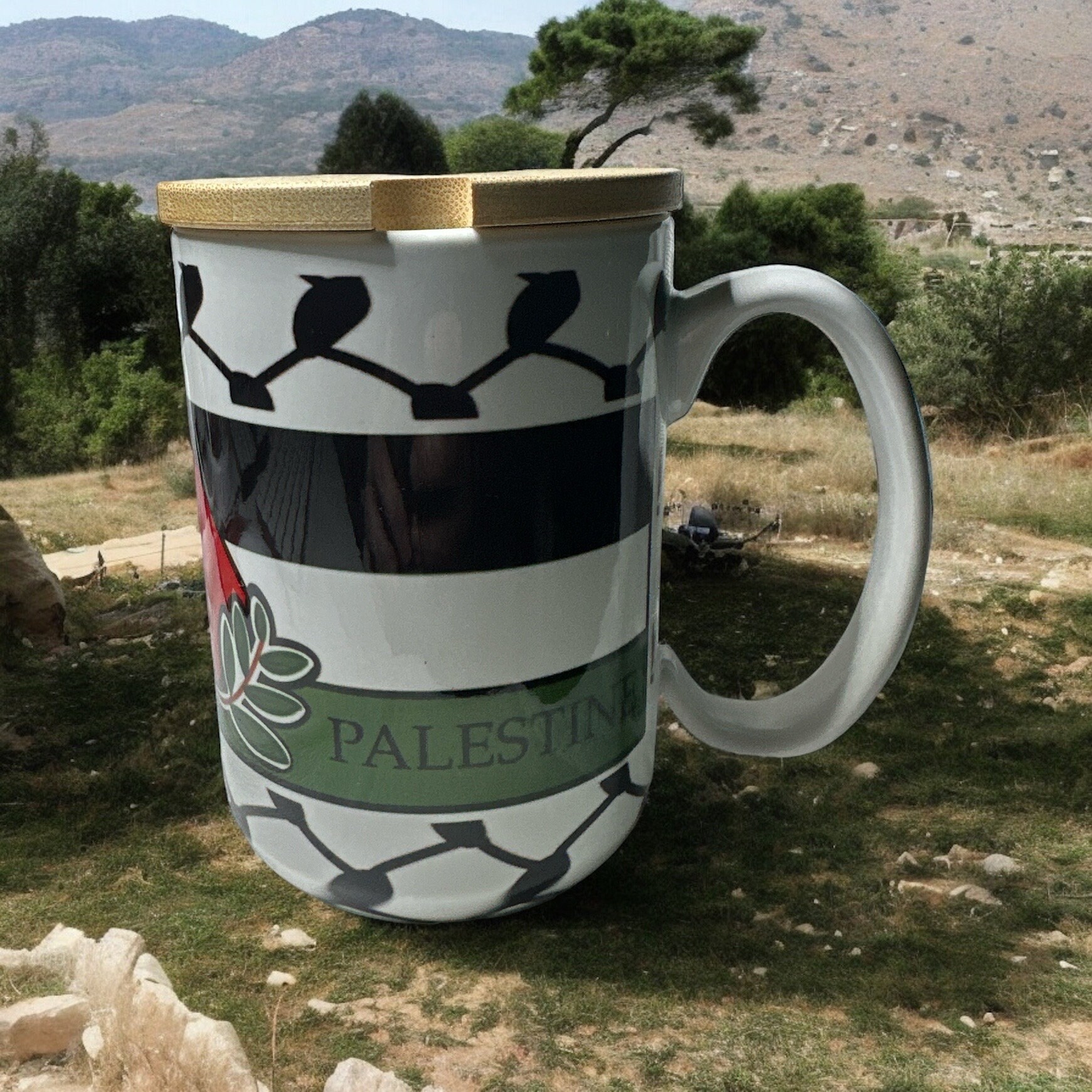 15oz. Mug With Lid palestine Flag Great for Supporting Palestine ...