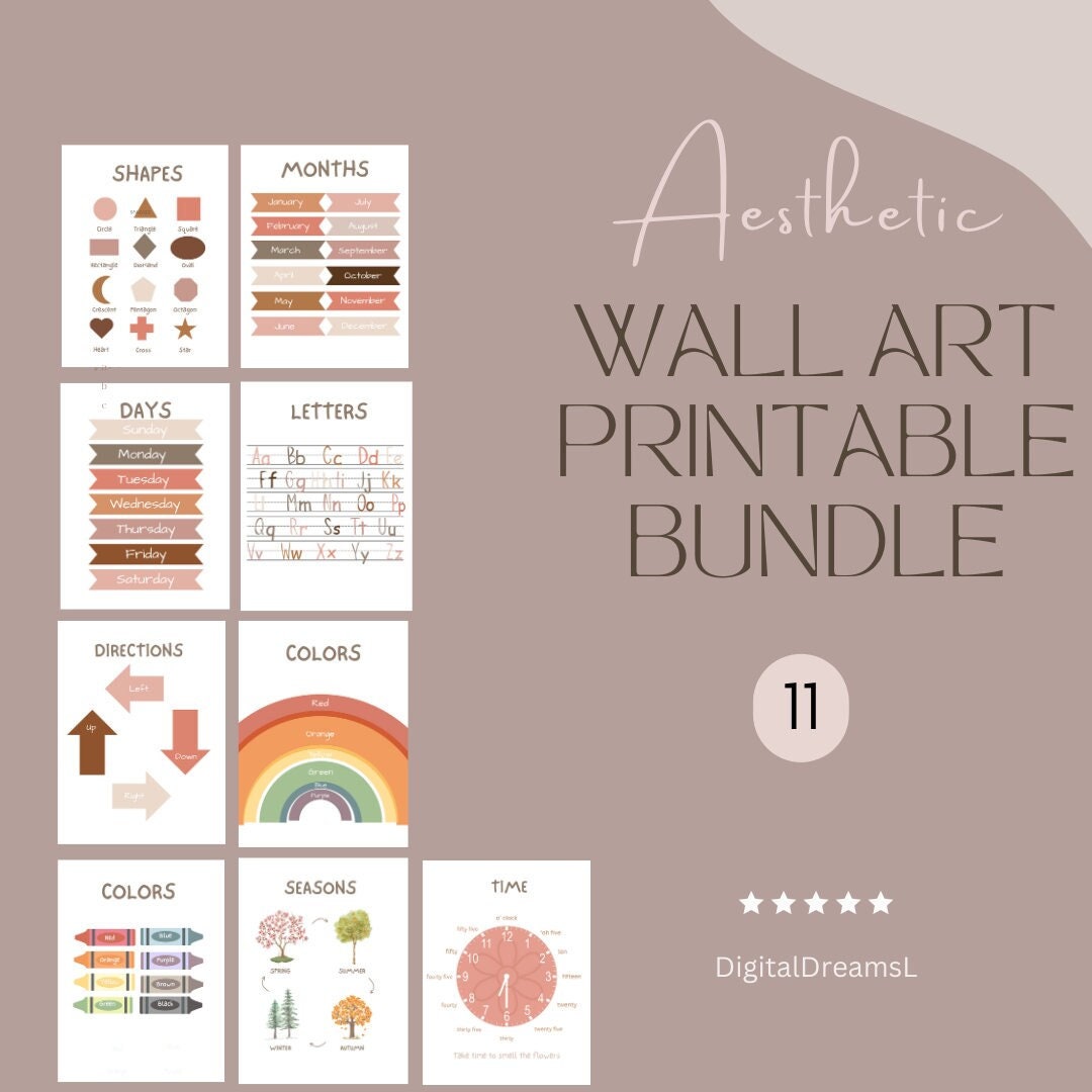 Minimalist Printable Wall Art | Educational Poster | Children Digital ...