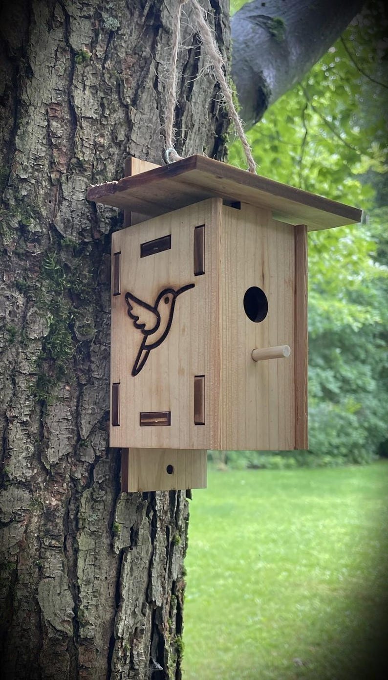 Hummingbird House, All Natural Pacific Cedar - Etsy