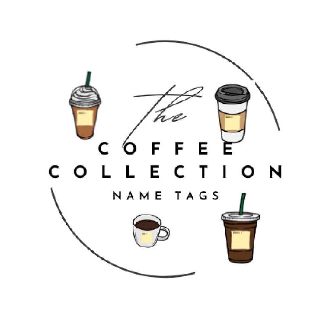 Coffee Collection Name Tag Bundle - Etsy