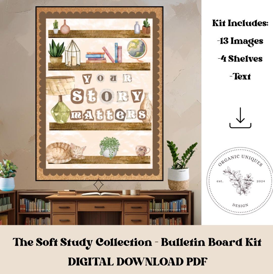 The Soft Study Collection - Bulletin Board Kit - Printable Download - Etsy