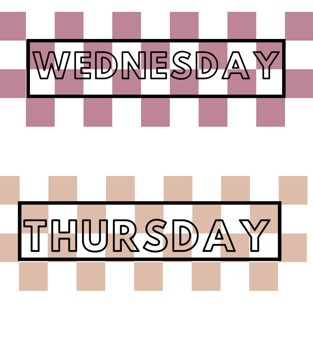 Classroom Drawer Labels Monday - Friday - Etsy
