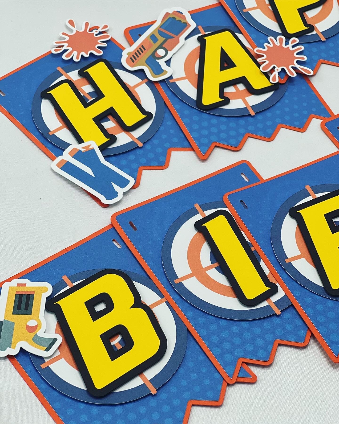 Dart Gun Cake Topper, Toy Blaster Cake Topper, Dart Gun Banner, Dart ...