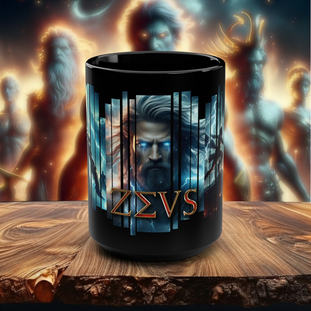 Zeus Lightning Bolt Realistic Art Mug, Collector's Coffee Cup Gift ...