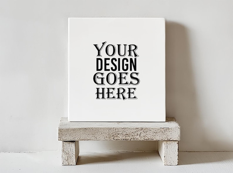 Plain White Coaster Mockup | Minimalist Coaster | Tile Coaster Mockup ...