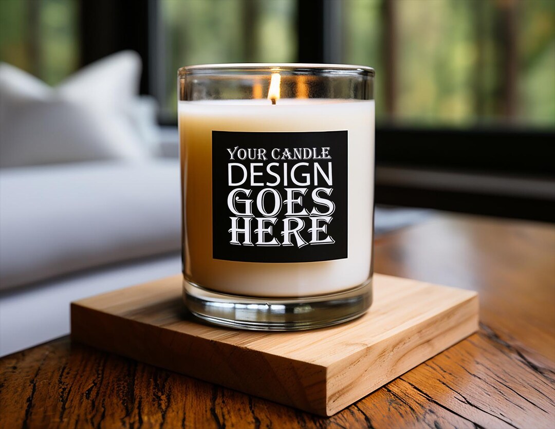 Soy Candle Mockup | POD Candle Mockup |clear Full Glass Candle Mockup ...