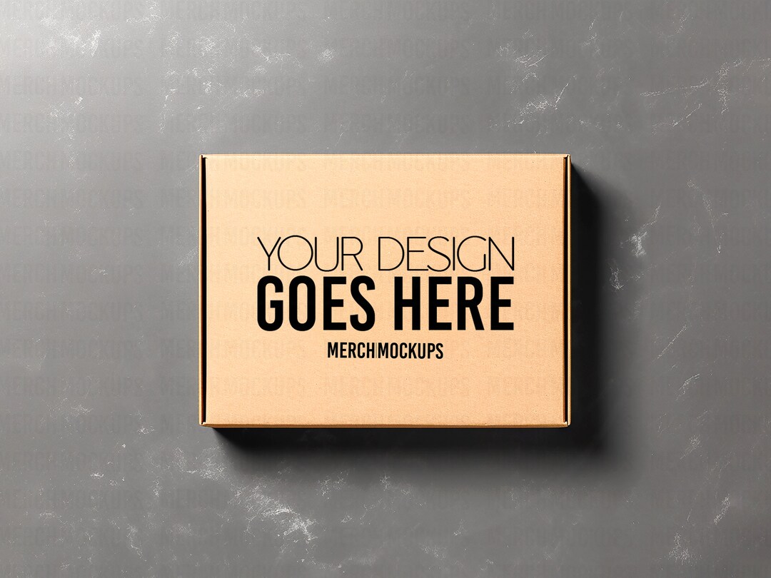 Rectangular Kraft Postal Box Mockup Brown Kraft Box Mockup Natural ...