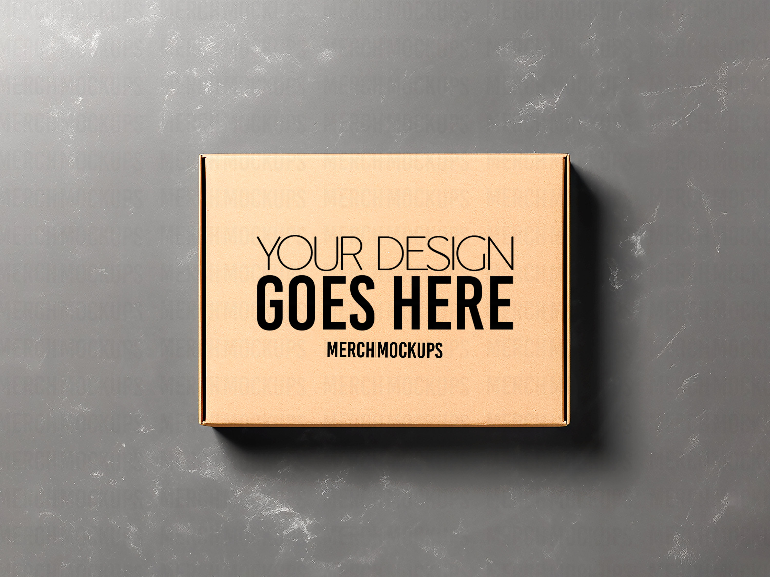 Rectangular Kraft Postal Box Mockup Brown Kraft Box Mockup Natural ...