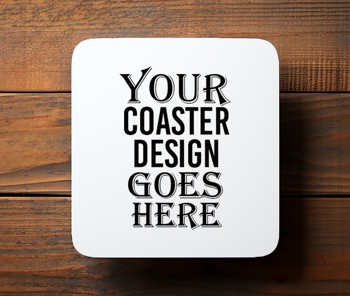 Plain White Coaster Mockup | Minimalist Coaster | Coaster Mockup Simple ...