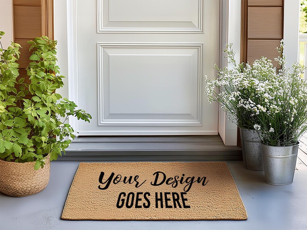 Coir Doormat Mockup plain Doormat Mockup Realistic Doormat Mockup ...
