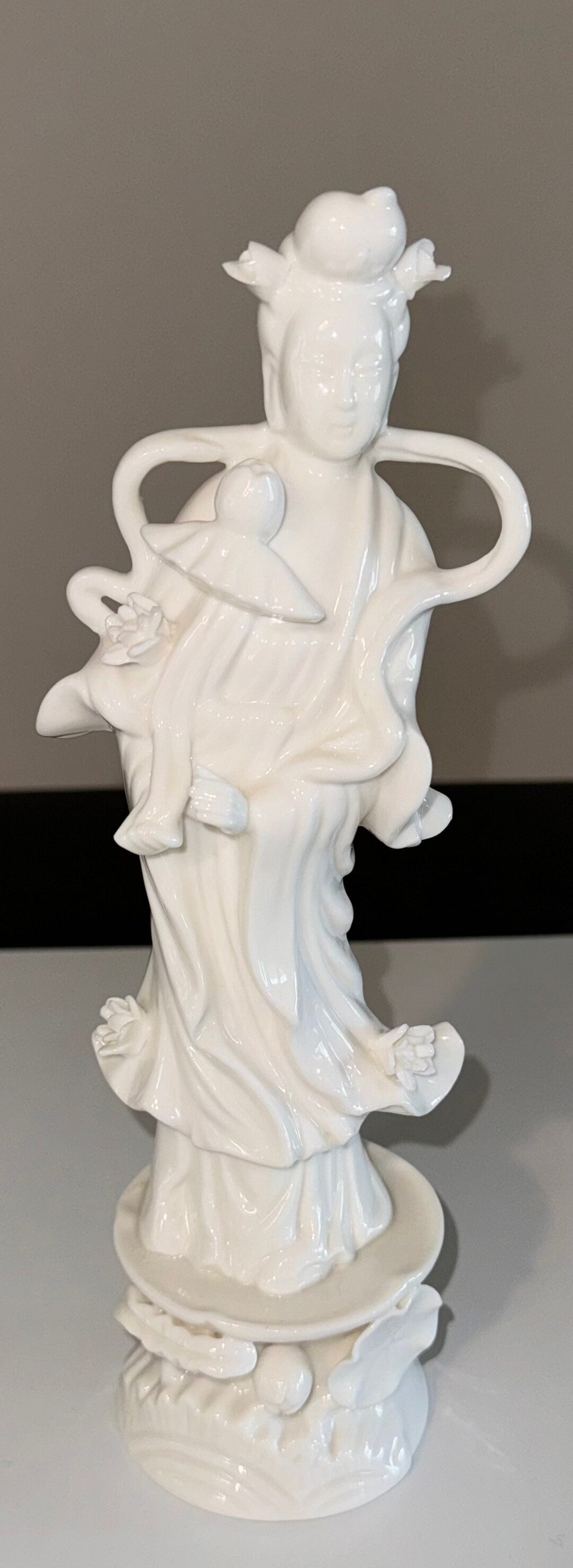 Japanese Woman Porcelain Geisha Statue With Lotus Flower - Etsy