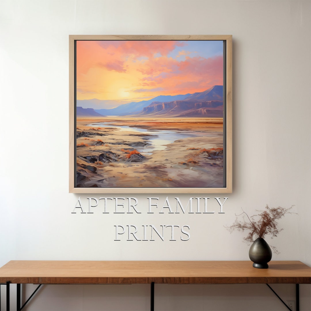 PRINTABLE Esoteric Summer Landscape Painting, Desert Art Print, Dune ...