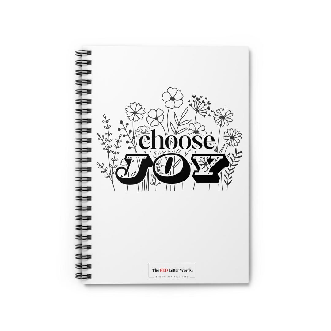 Positive Message Journal, or Inspirational Notebook - Choose Joy ...