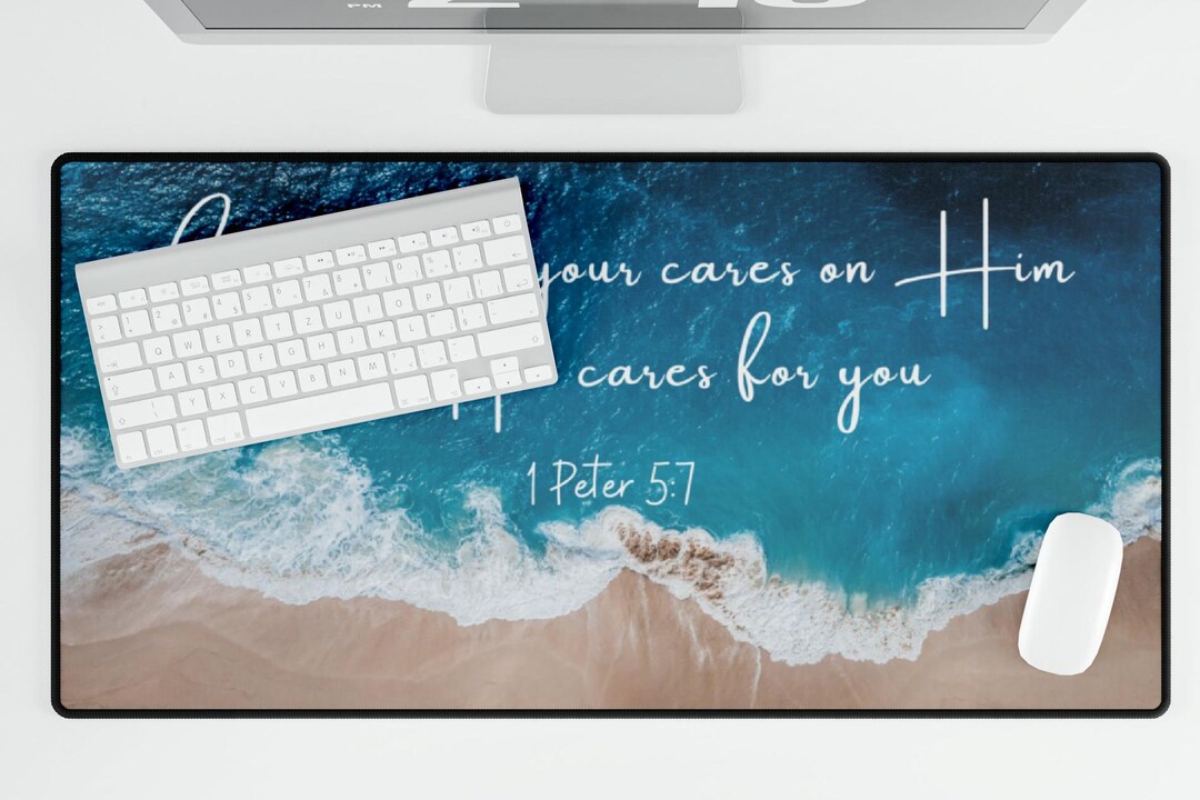 Christian Scripture Office Desk Pad - Desk Mat for Daily Encouragement ...