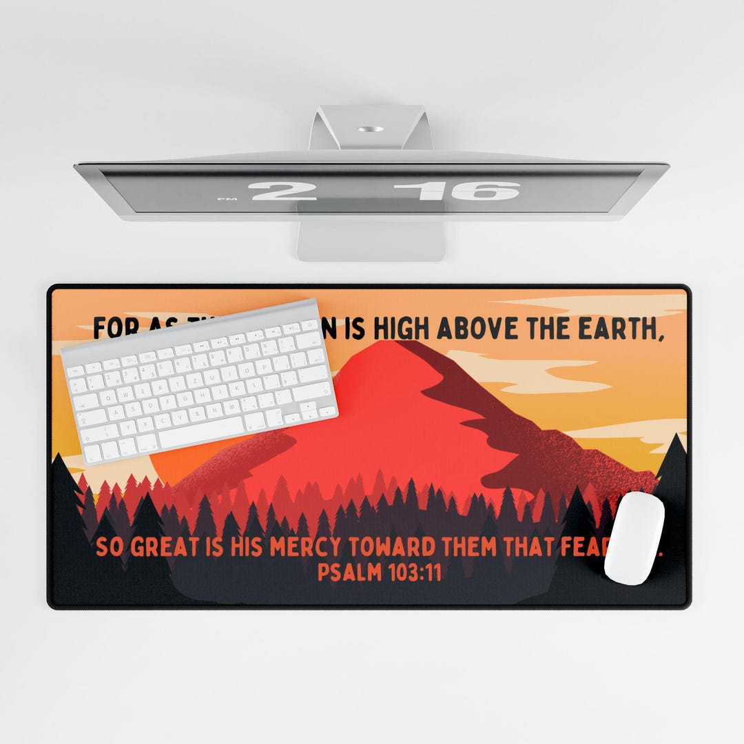 Christian Desk Mats - God's Love for Us - Psalm 103:11 - Bible Verse ...