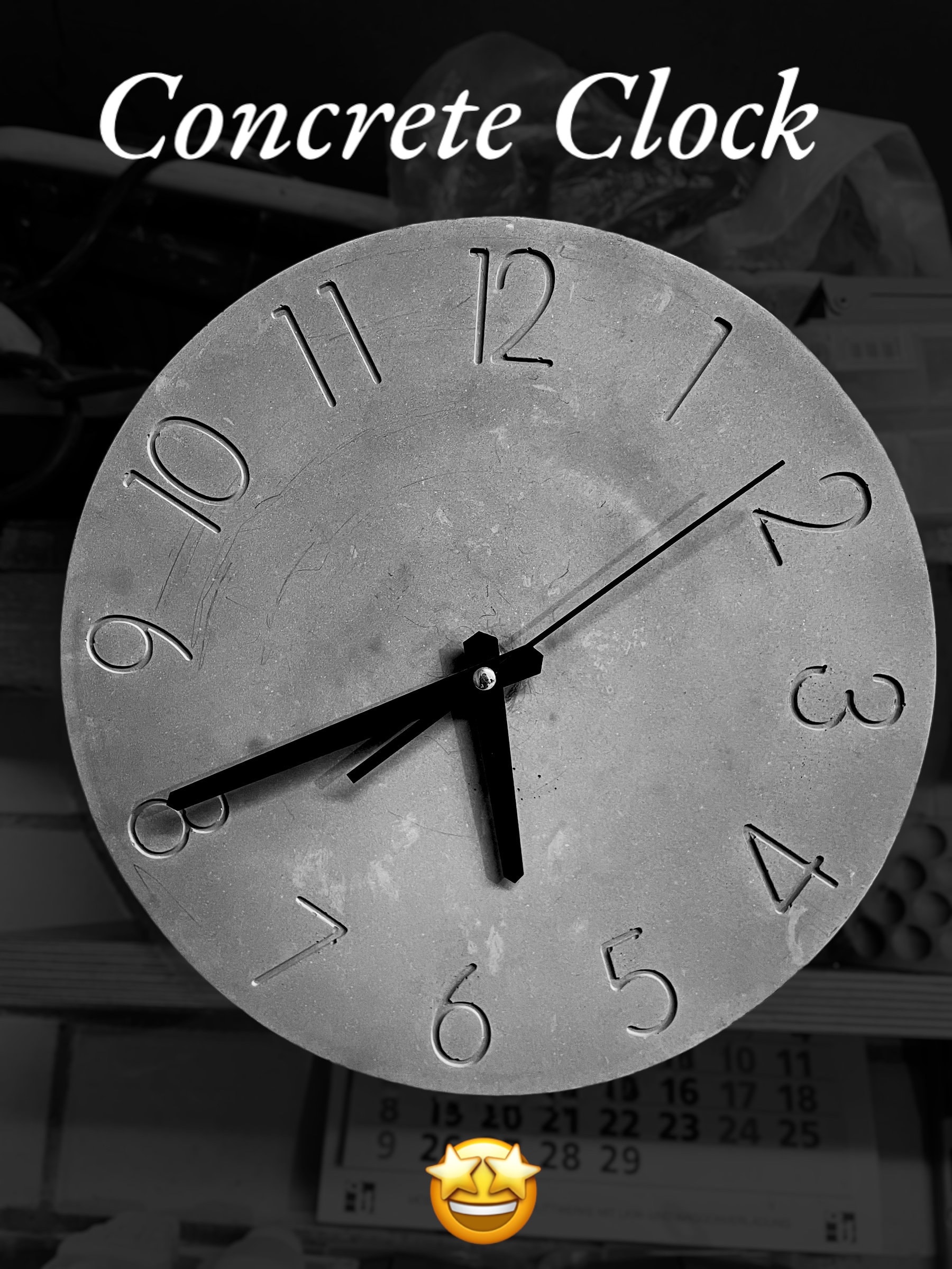 Concrete Clock - Etsy