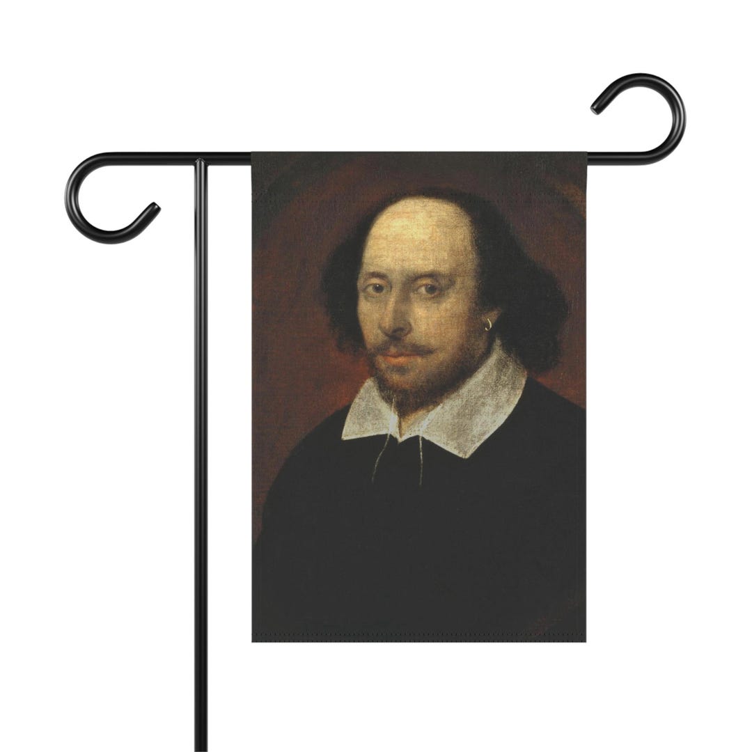 Classic Shakespeare Portrait Garden Flag | House Banner, Literary Decor ...
