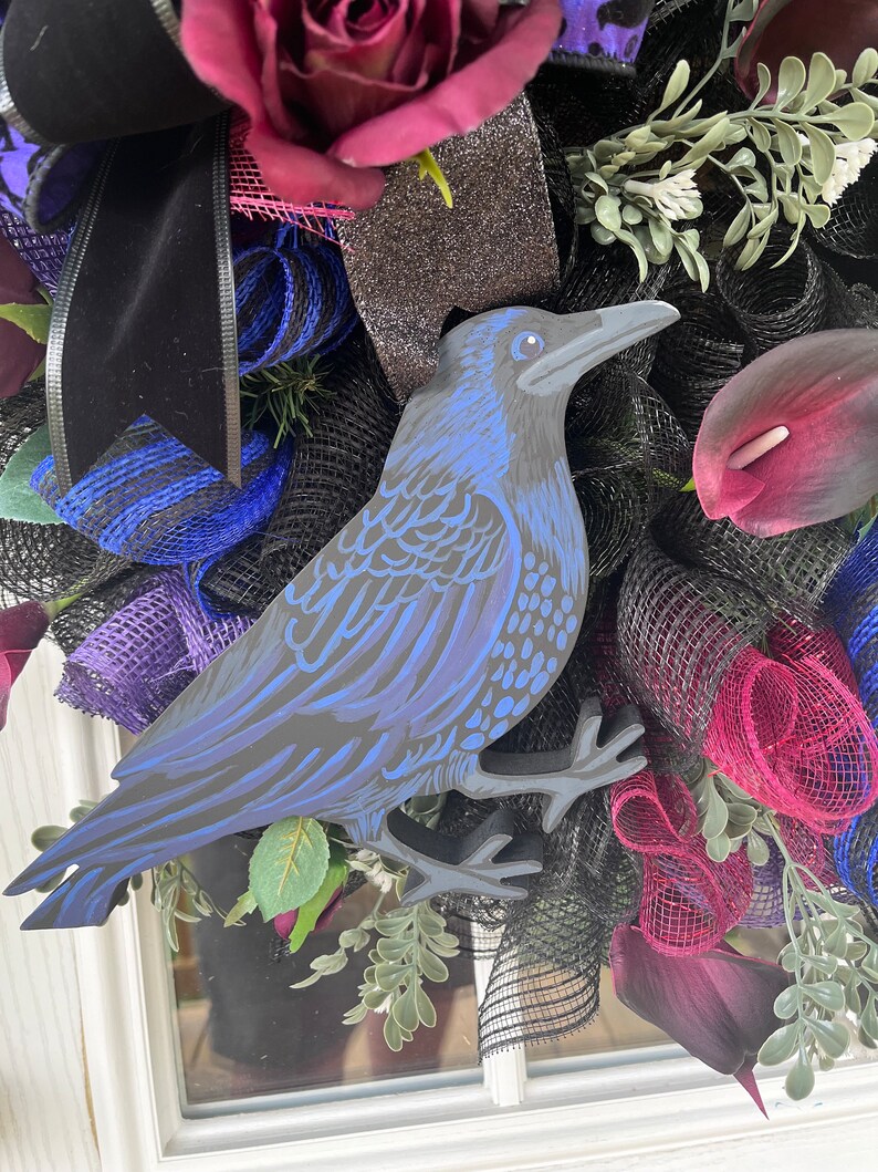 Edgar Allan Poe the Raven Halloween Gothic Funerary Luxury Style Door ...