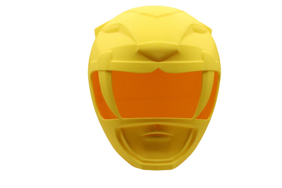 3D Printed Yellow Power Ranger MMPR Helmet Kit - Premium Cosplay ...