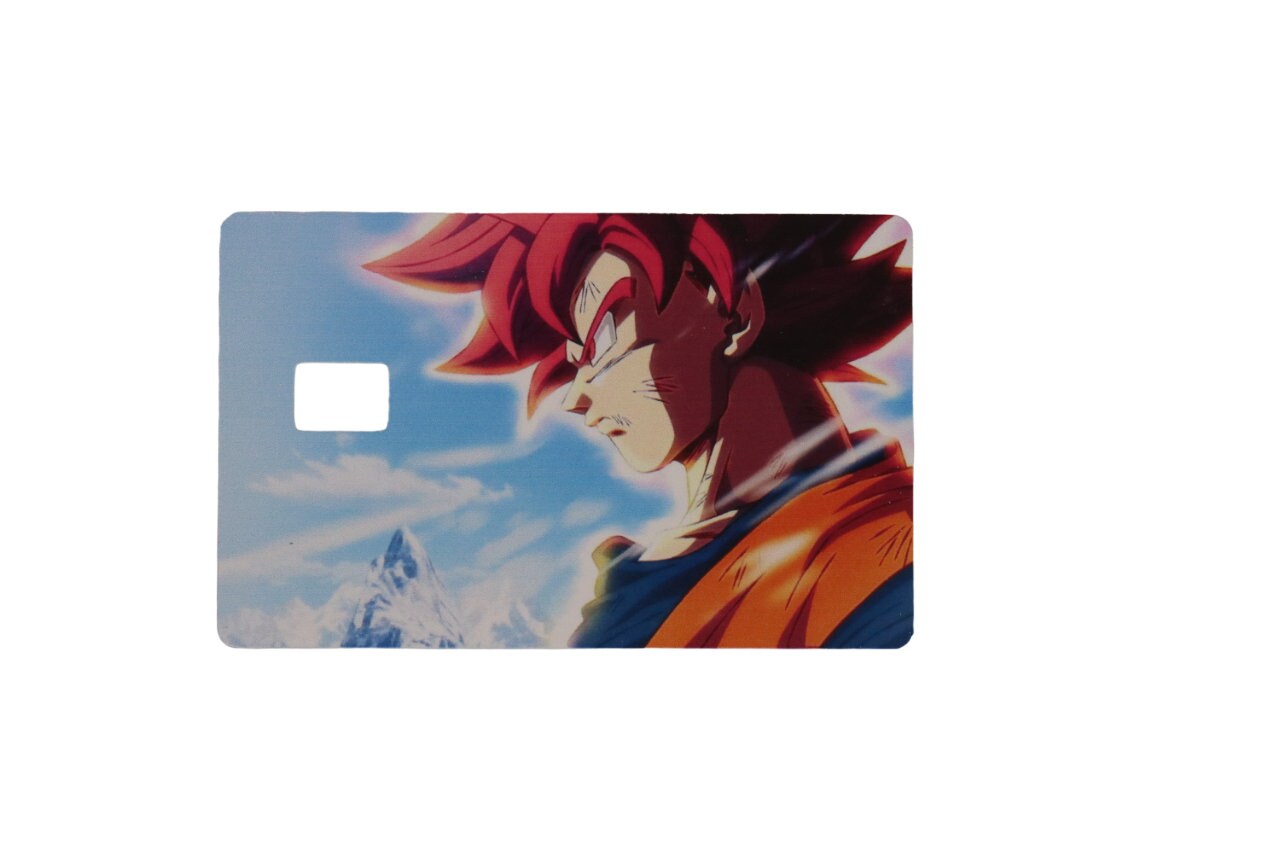 Goku Super Saiyan God Credit Card Sticker Precut Vinyl Decal for DBZ ...