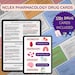 NCLEX Pharmacology Drug Cards for Nursing School Commonly Prescribed ...