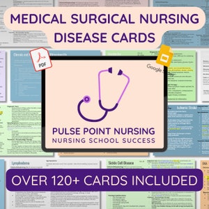 Adult Health Disease Cards for Nursing School - Etsy