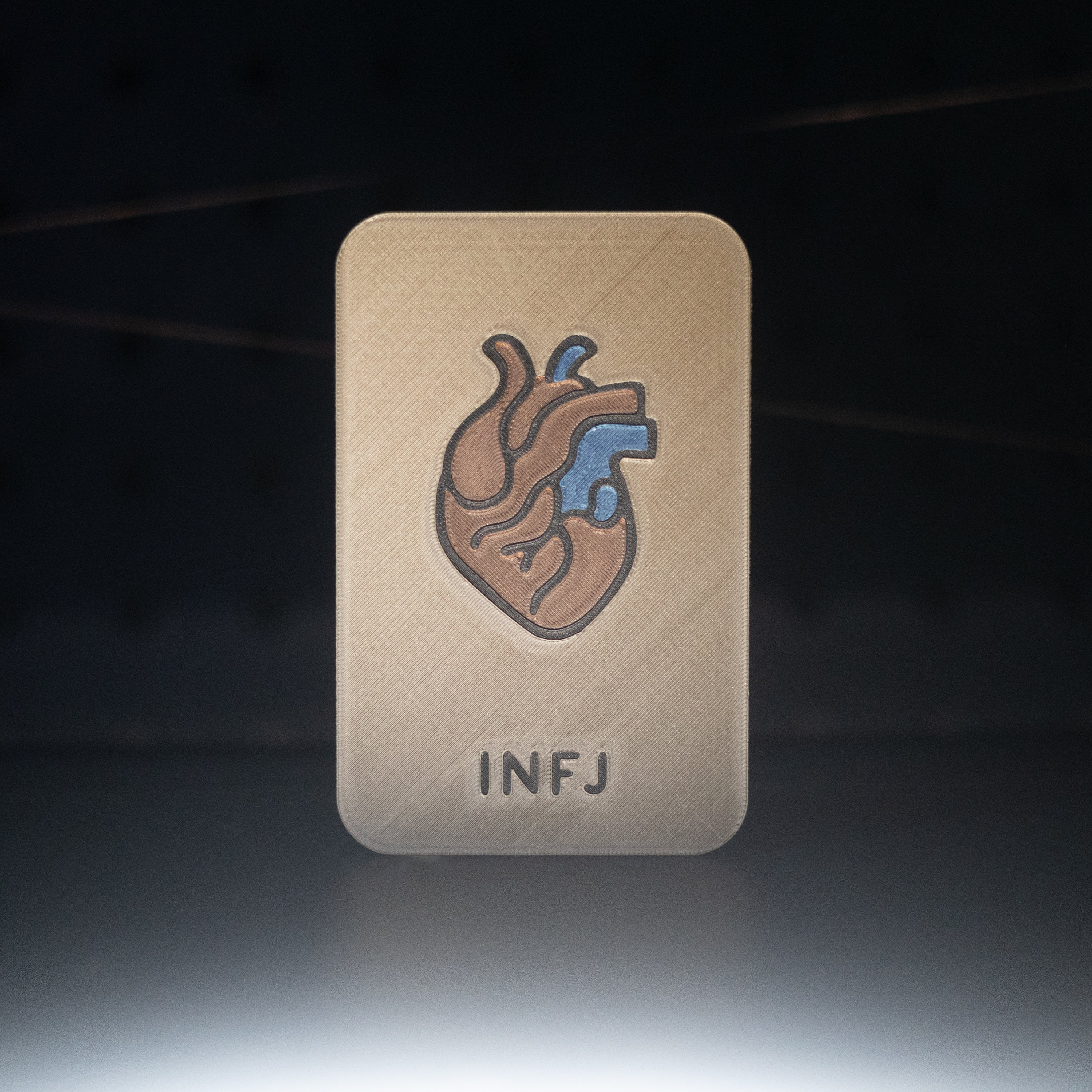 MBTI INFJ Heart Symbol Physical Card, Custom Made Credit-card Sized ...