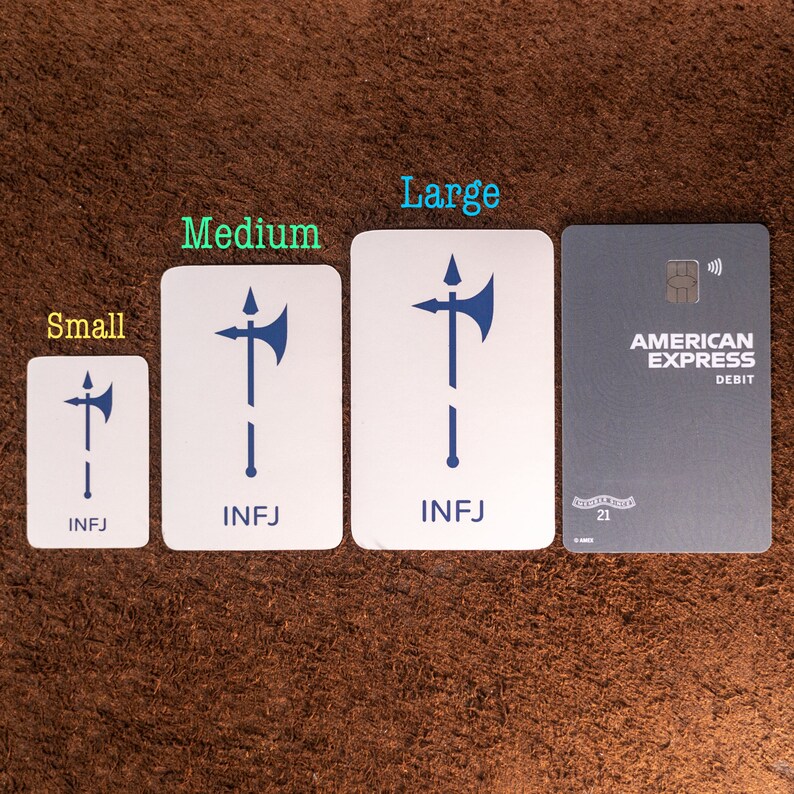 Mbti Personality Type Symbol Card Stickers Myers Briggs Personality