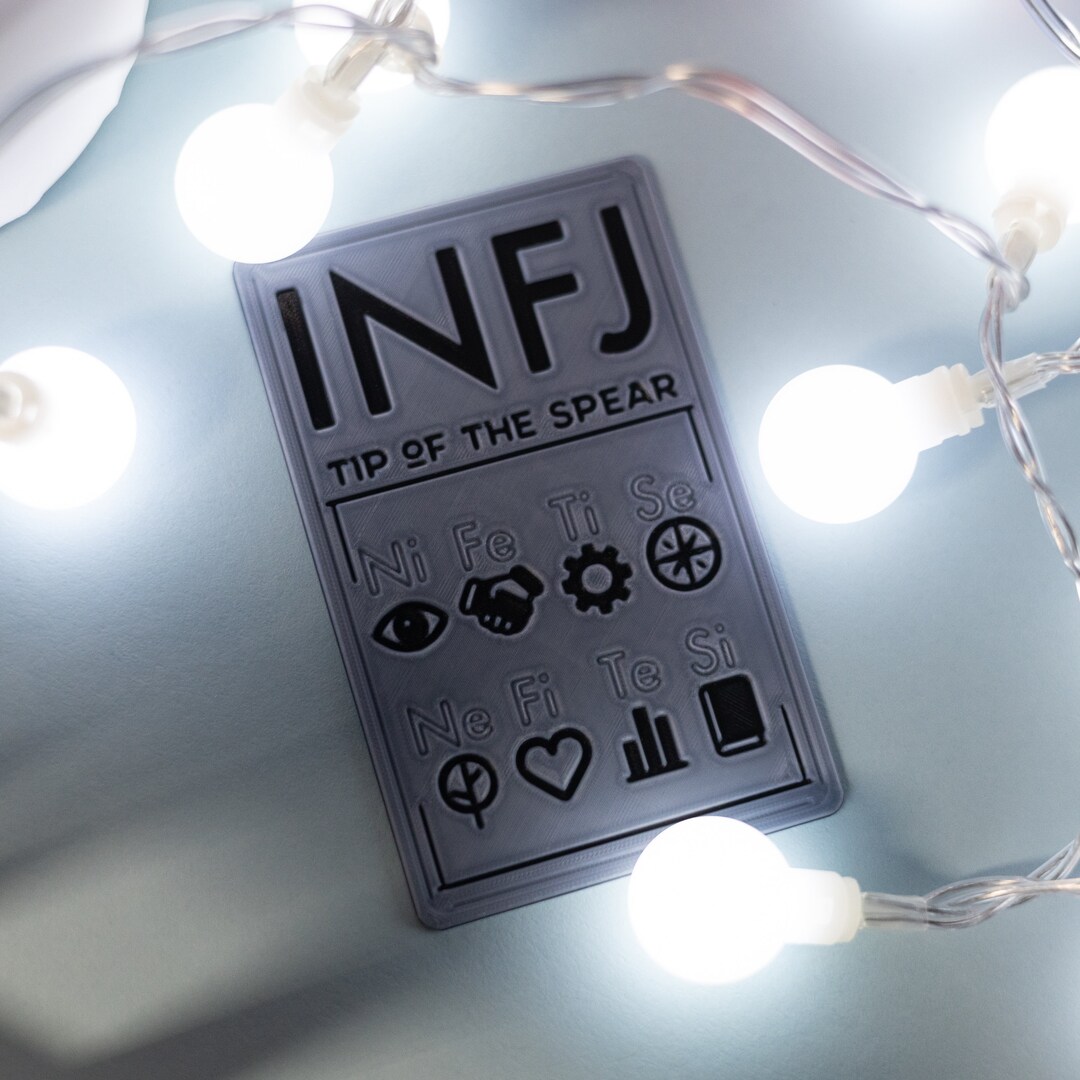 Custom 3D Printed INFJ Personality Wallet Card Insert Personality Type ...
