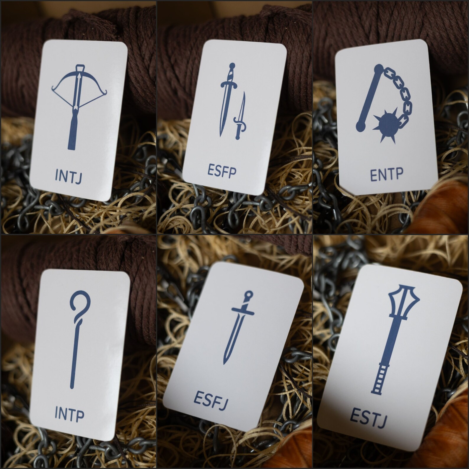 MBTI Personality Type Symbol Card Stickers, Myers-briggs Personality ...