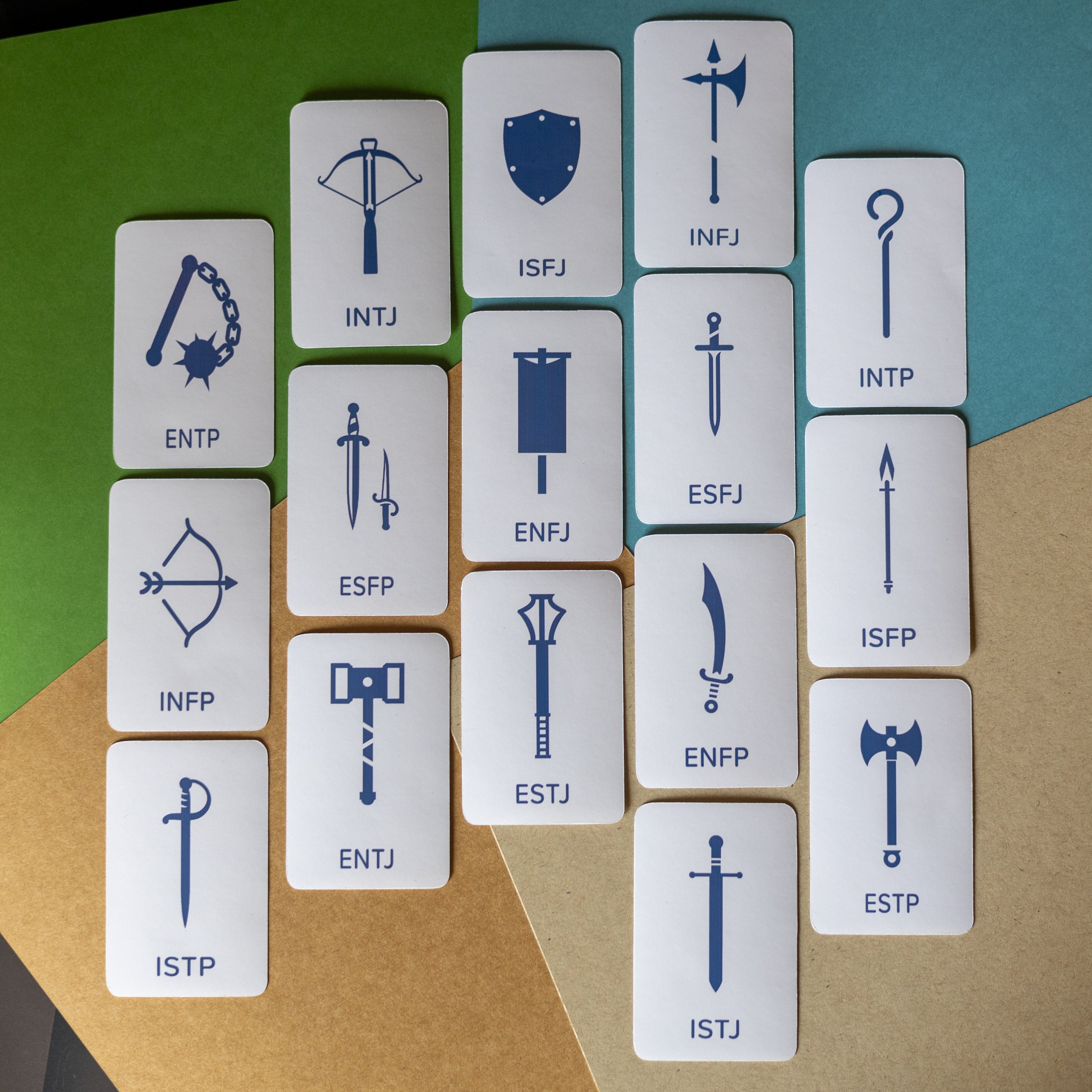 MBTI Personality Type Symbol Card Stickers, Myers-briggs Personality ...