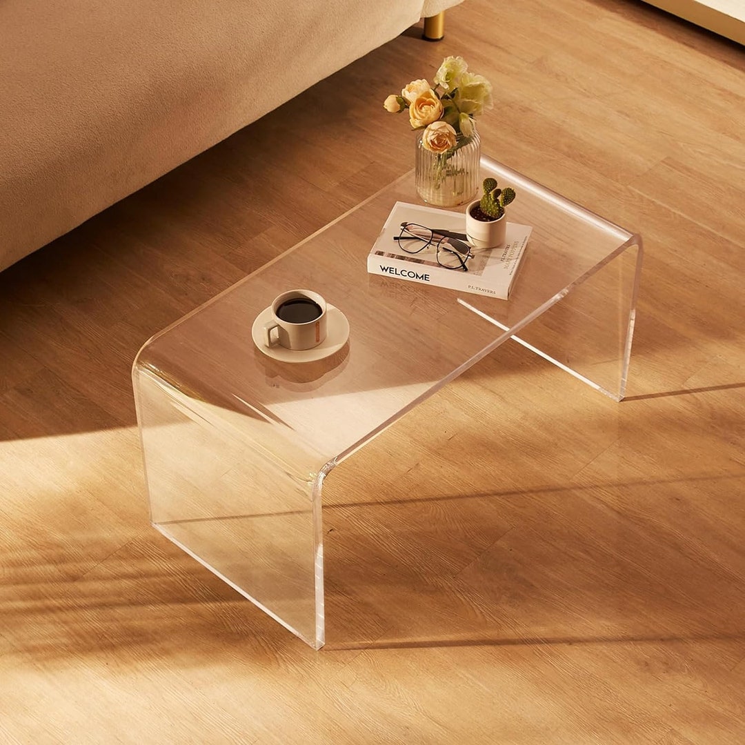 Modern Acrylic U-shaped Coffee Table - Etsy