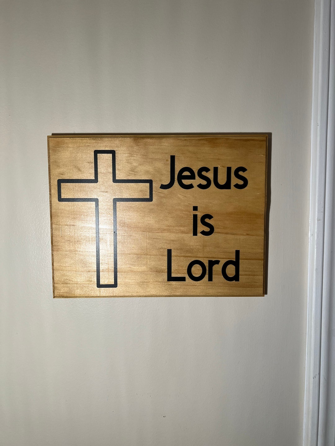 Jesus is Lord With Cross Wooden Wall Sign 12x9 Inches - Etsy
