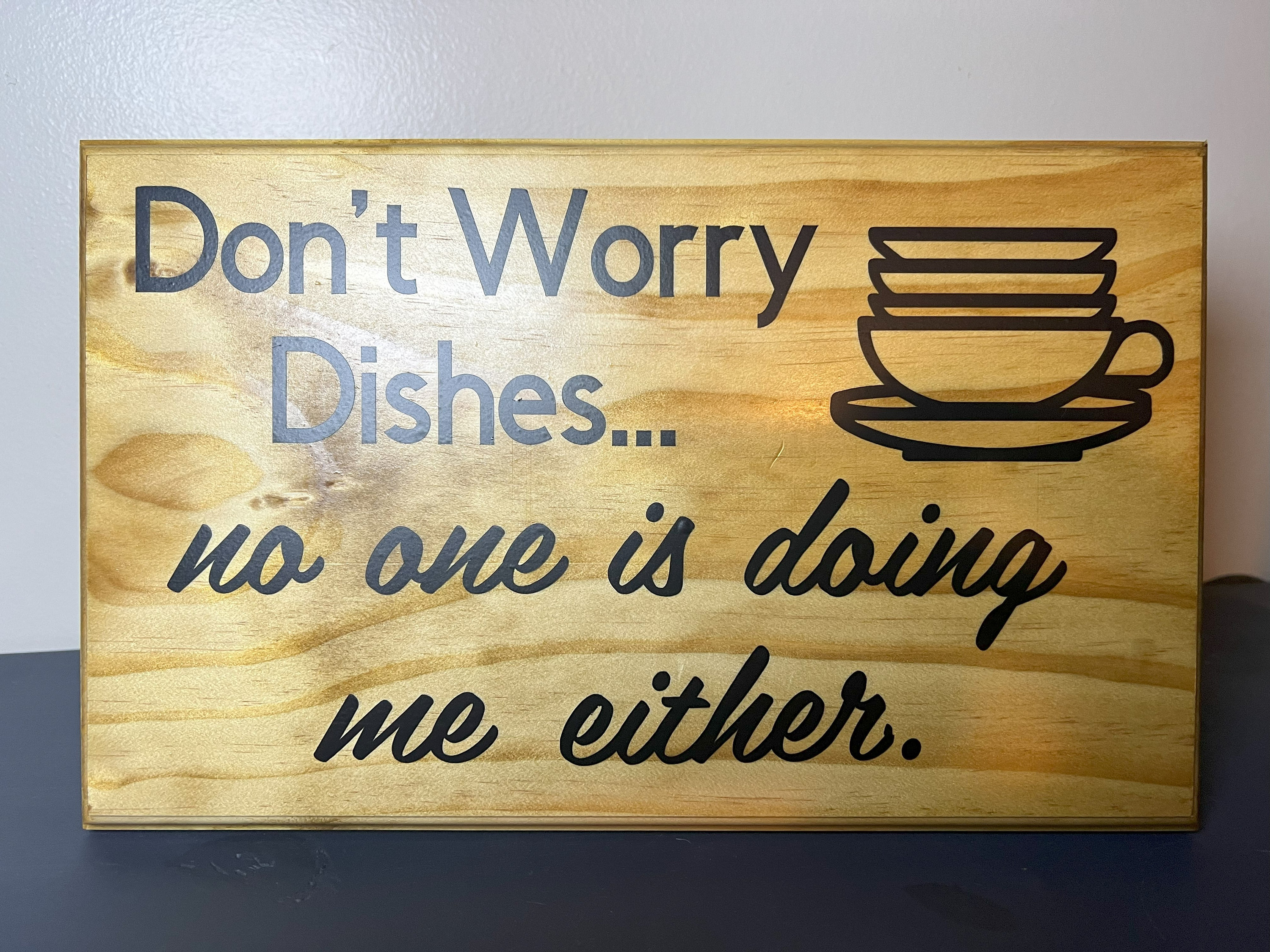 Wooden Kitchen Sign, Dishes, Funny, Natural Finish, 12x7.5 Inches - Etsy