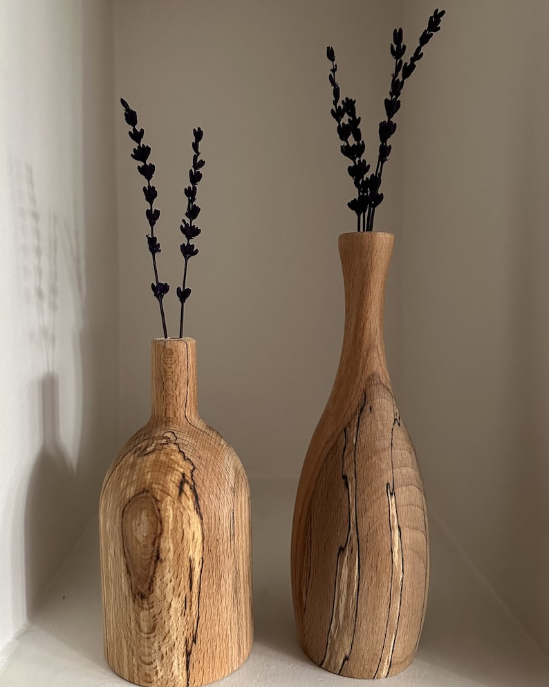 Wooden Vase Set , Flower Vase , New Home Gift , Handmade Wooden Home ...
