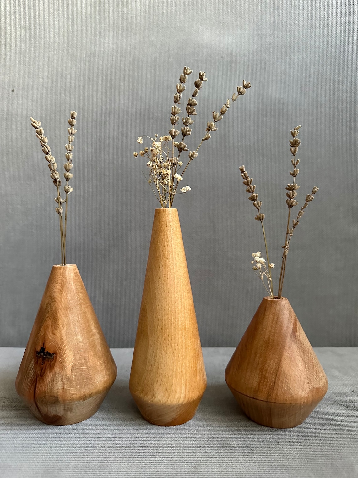 Wooden Vase Set , Flower Vase , New Home Gift , Handmade Wooden Home ...