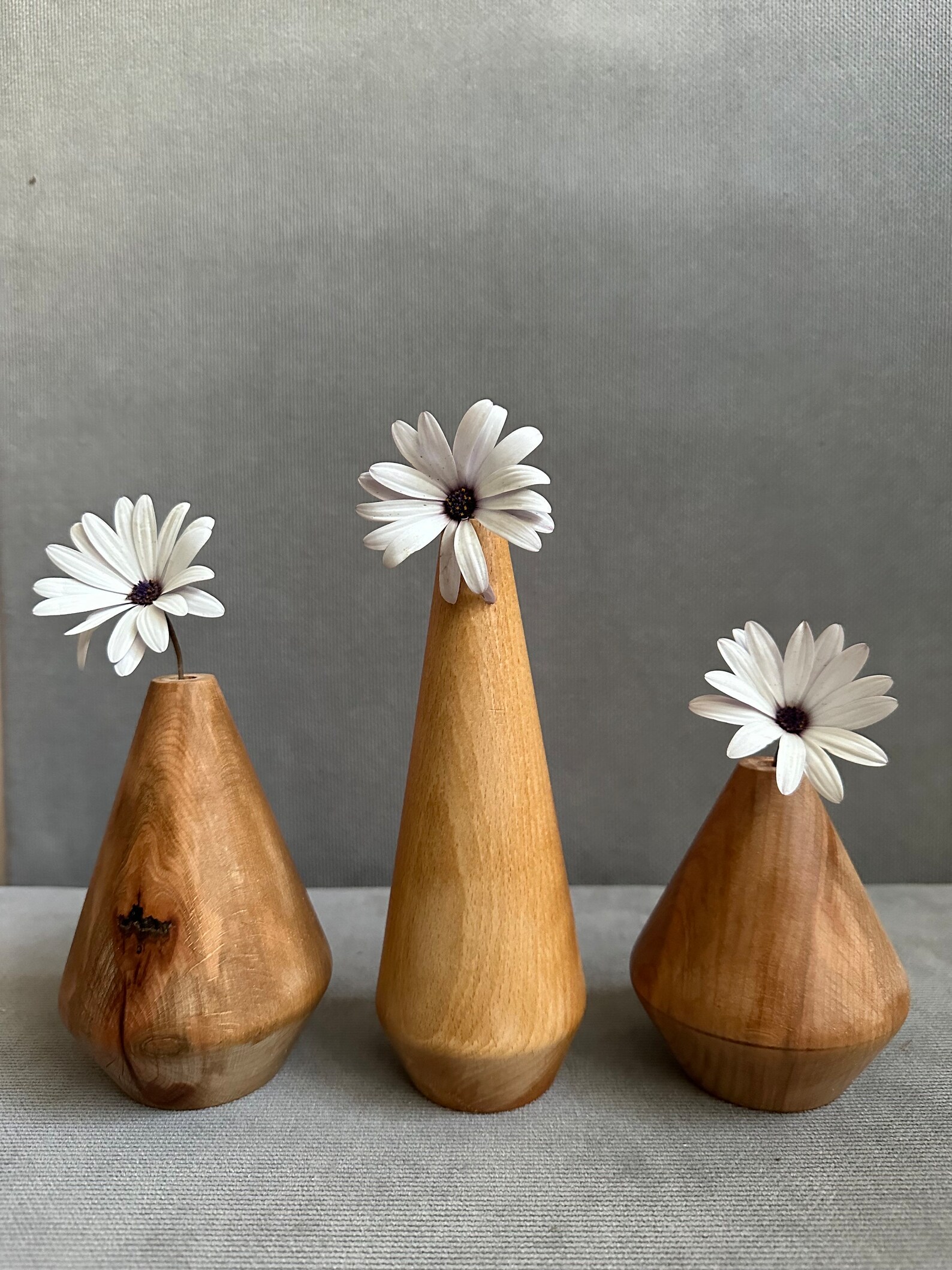 Wooden Vase Set , Flower Vase , New Home Gift , Handmade Wooden Home ...