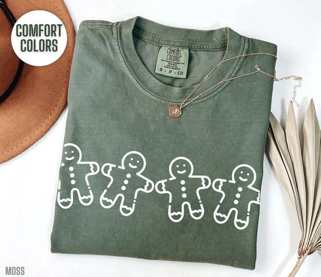 Comfort Colors Gingerbread Tshirt Cute Christmas Shirt Gingerbread Man ...
