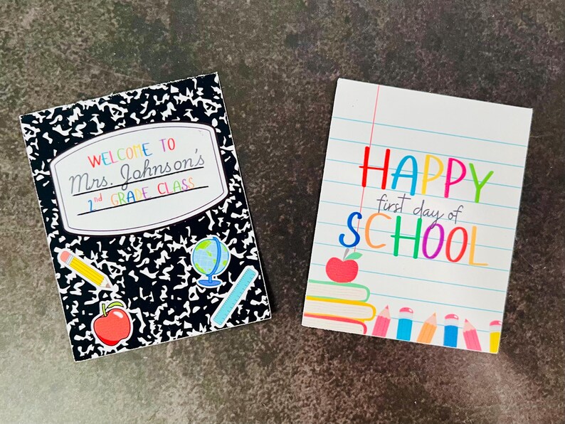 Back to School Bookmark Welcome Set - Etsy
