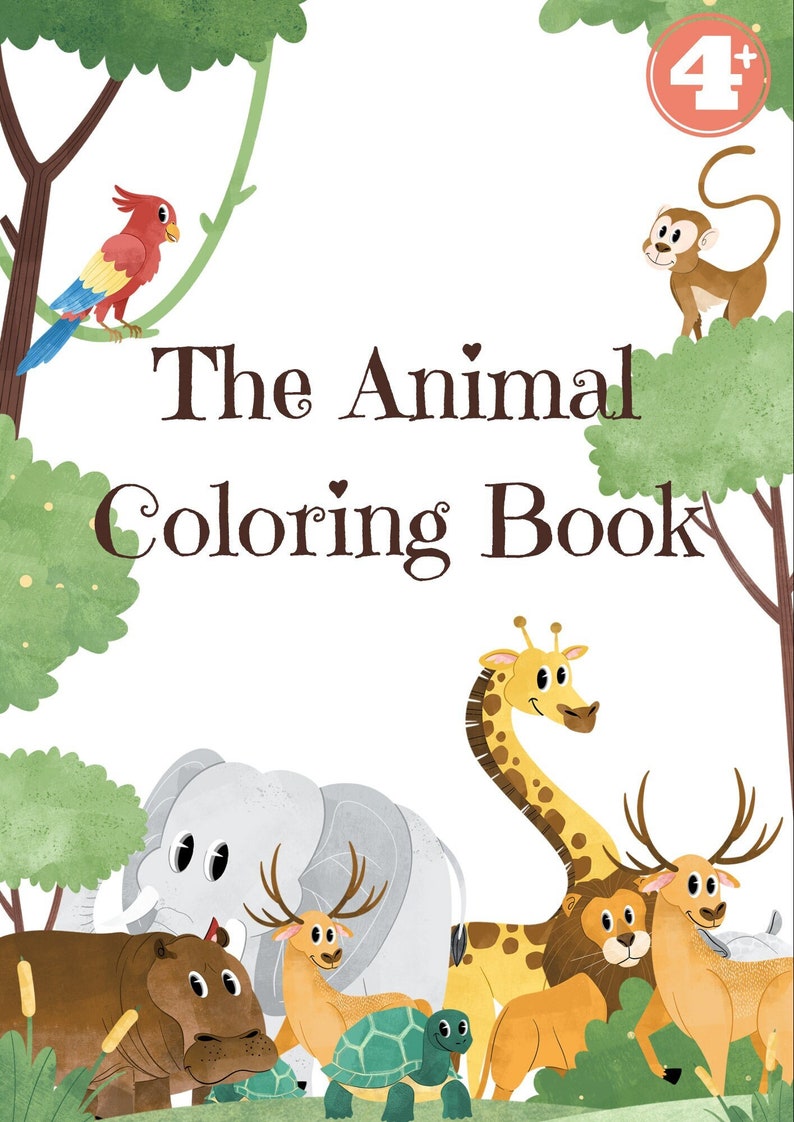The Animal Coloring Book - Etsy