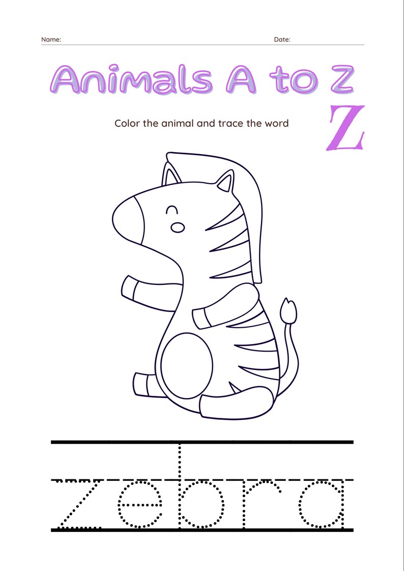 The Animal Coloring Book - Etsy