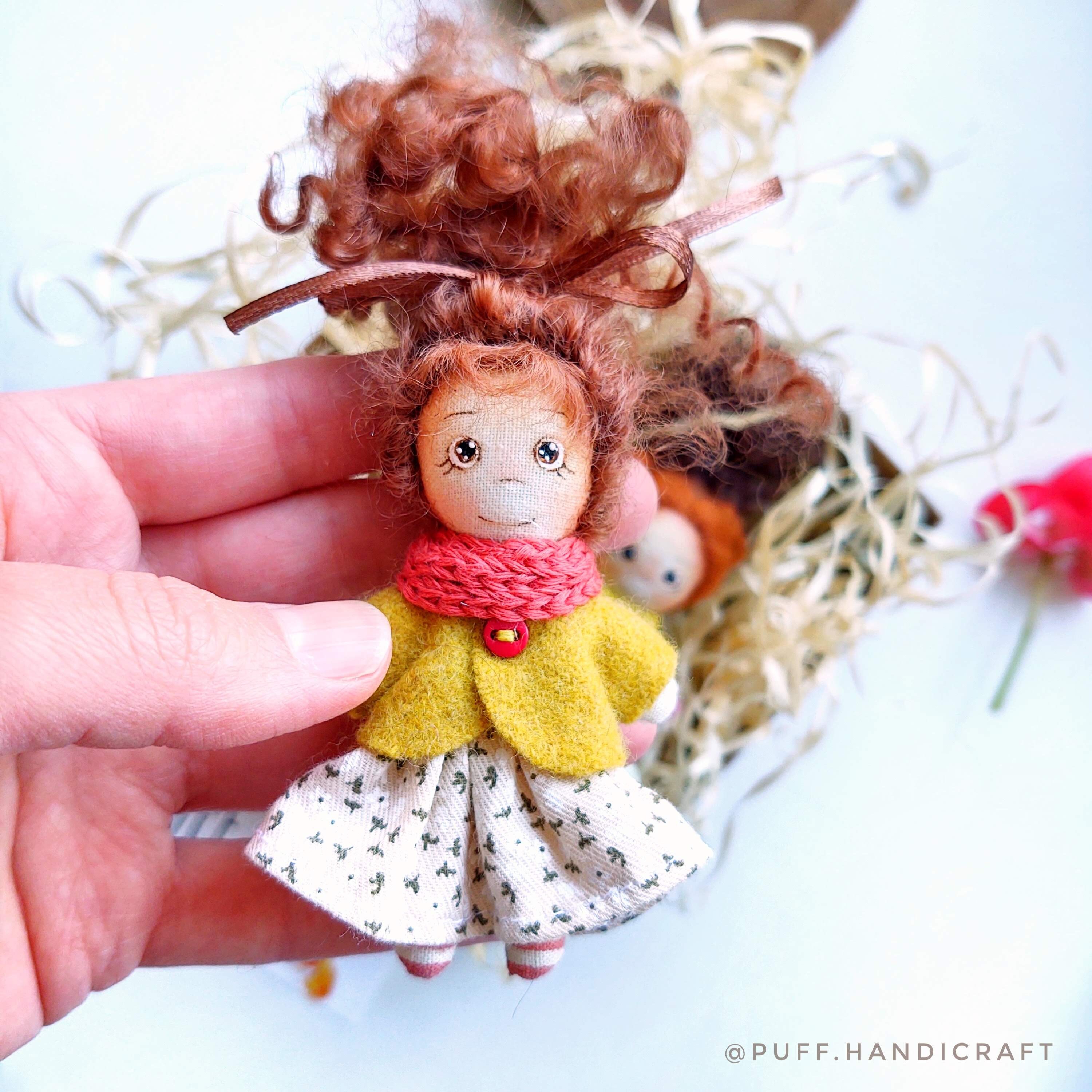 Miniature Doll PDF Pattern & Video Tutorial, 3" Pocket Doll Brooch - Etsy