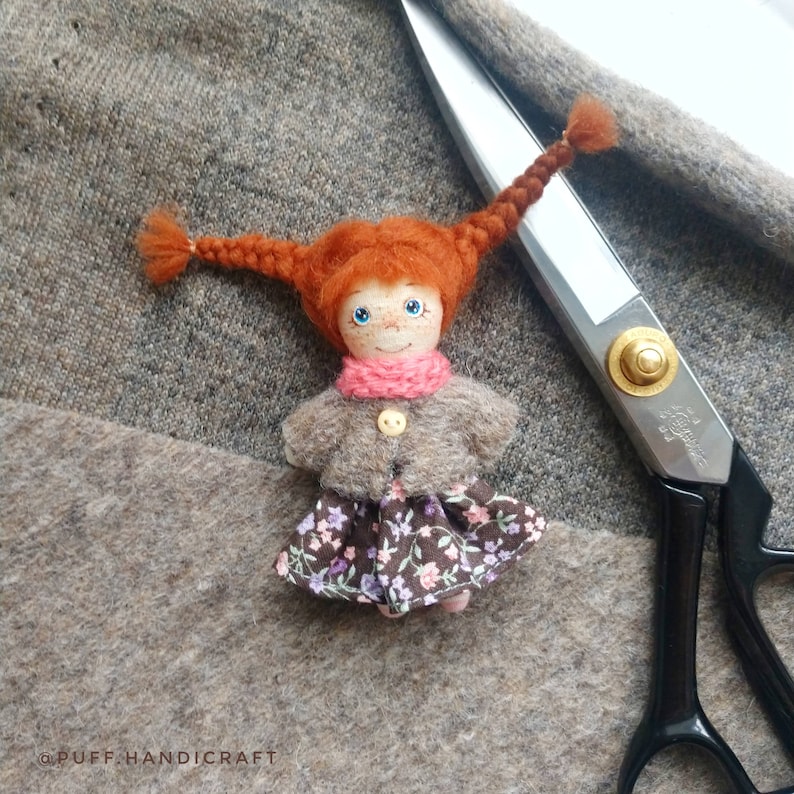 Miniature Doll PDF Pattern & Video Tutorial, 3" Pocket Doll Brooch - Etsy