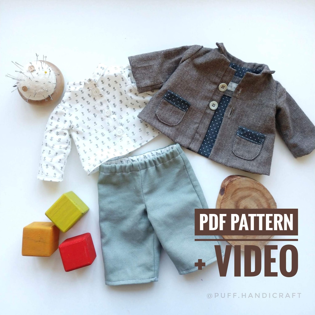 Video Tutorial + PDF Pattern on How to Make Doll Clothes (shirt, Jacket ...