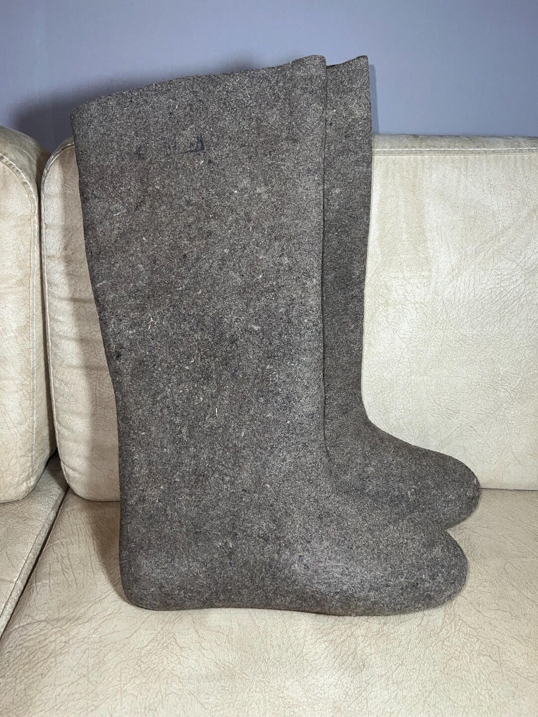 Vintage Soviet Valenki Felt Boots USSR | Military Wool Winter Snow ...