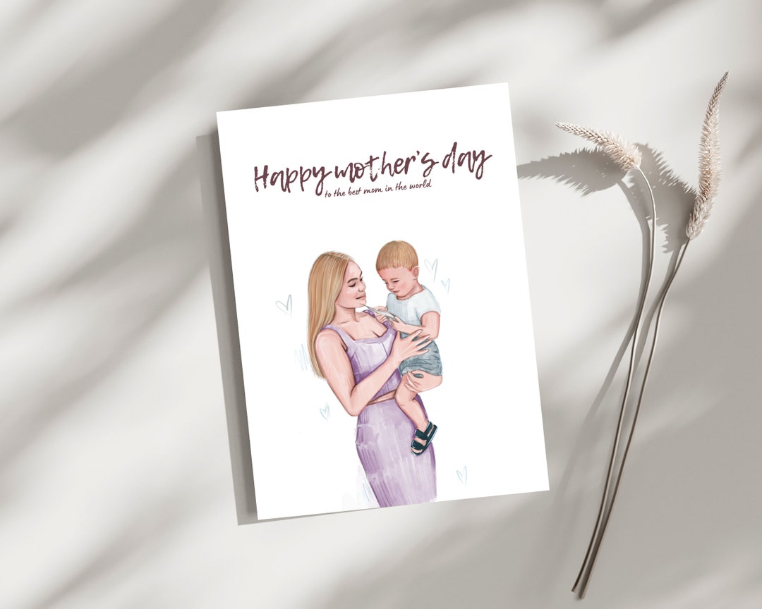 Happy Mothers Day Digital Card Best Mother Handmade Printable Card ...