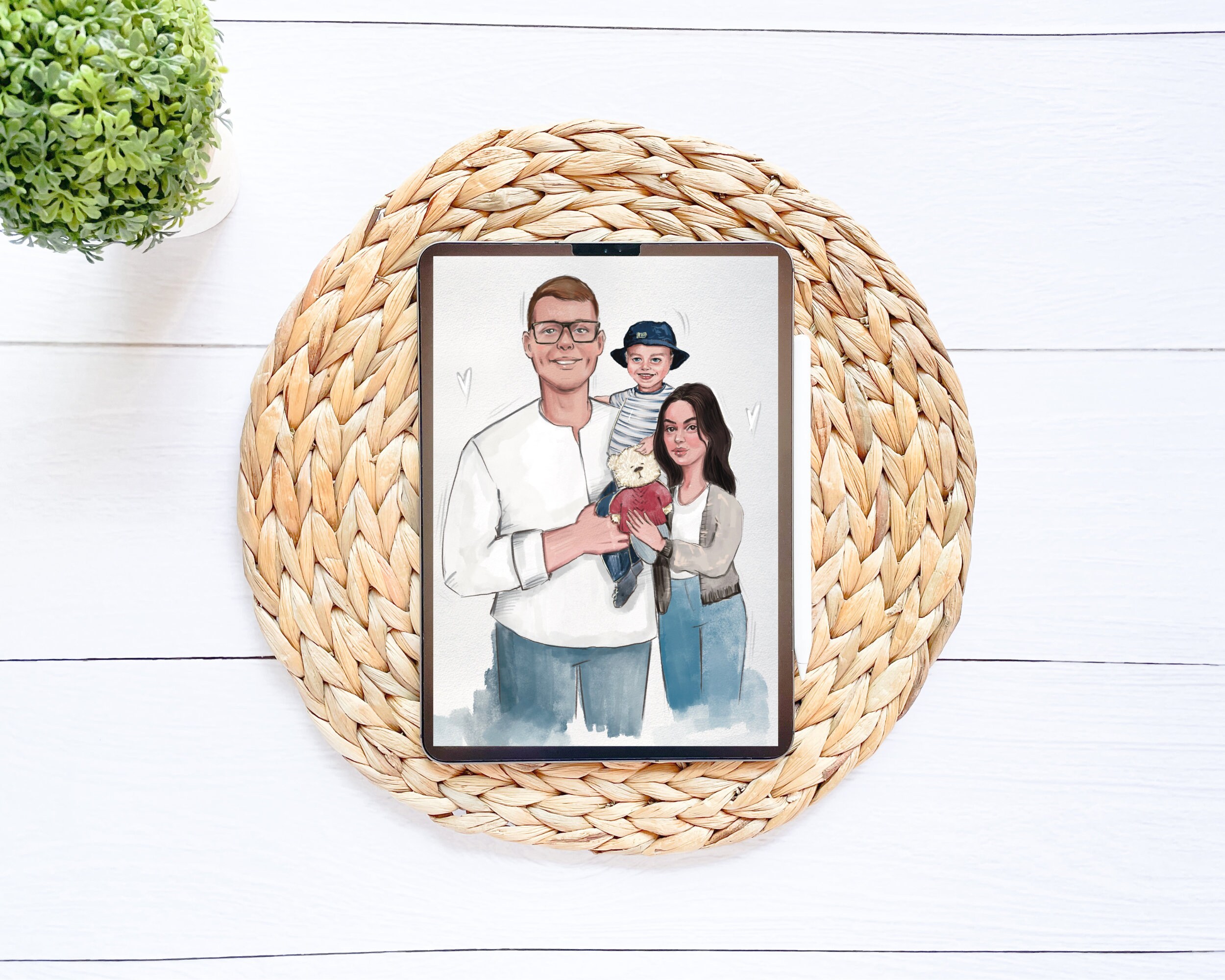 Unique Mothers Day Gift Personalized Family Portrait From Photo Custom ...