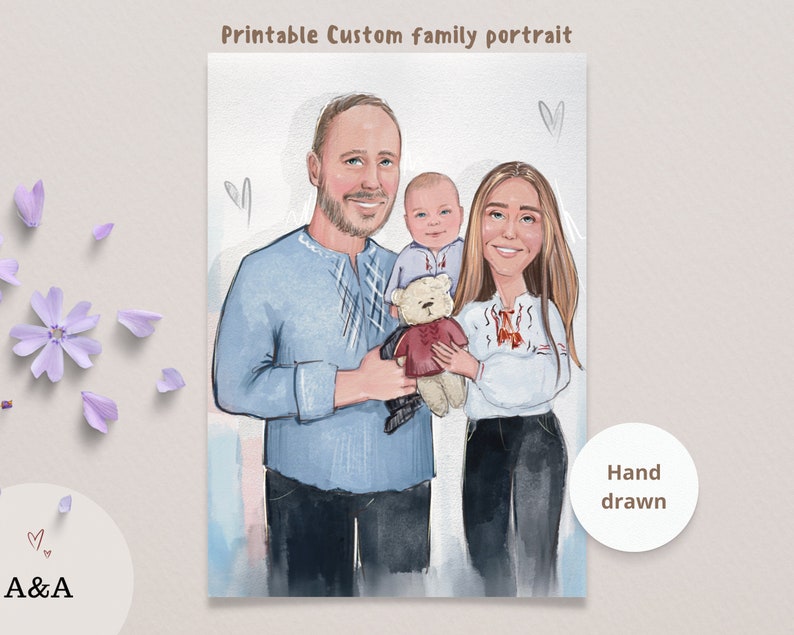 Custom Faceless Portrait Best Friend Birthday Gift for Her Personalized ...