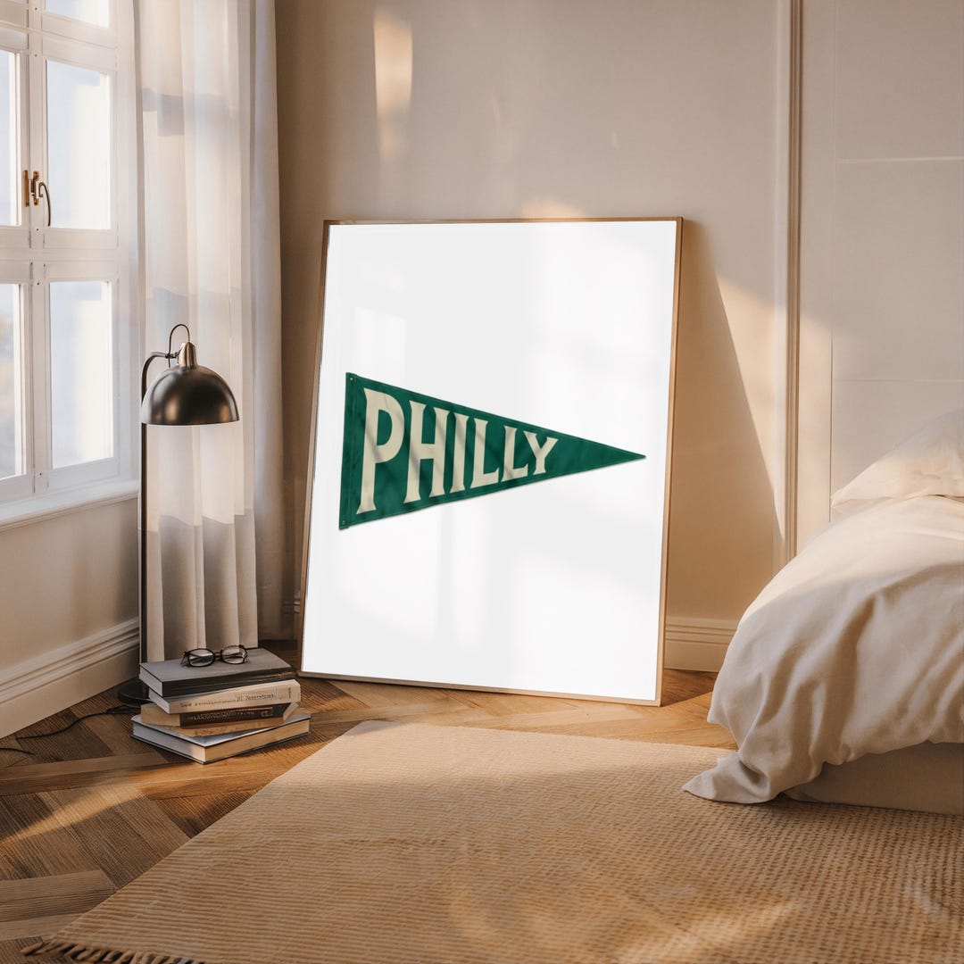 Vintage Philly Pennant Flag Print: Retro Travel Art (digital Download ...