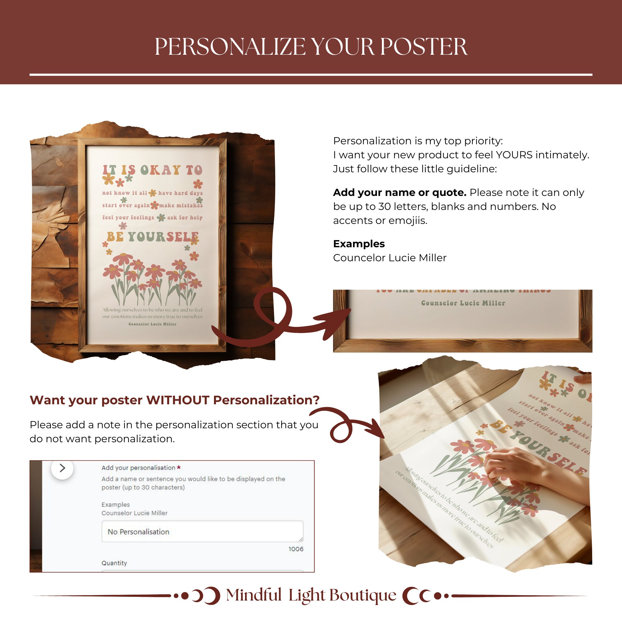 It is Okay to Be Yourself Poster Print for Therapy Office Decor School ...